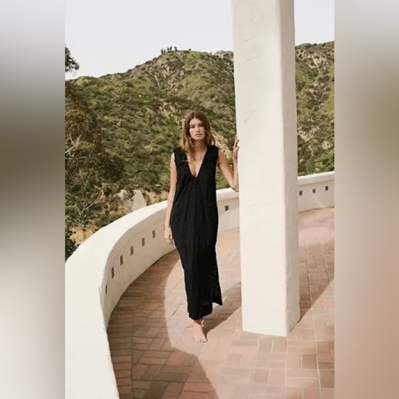 Free People | Dresses | 23free People Agatha Midi Dress In Black | Poshmark